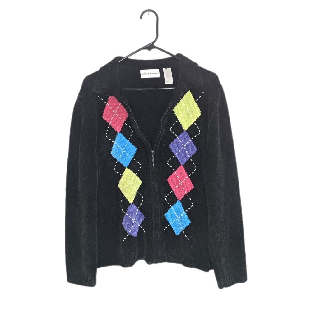 Early 2000s Black Multicolored Grunge Color Blocked A… - Gem